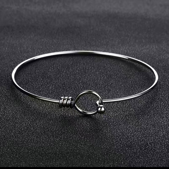 Jewelry | Stainless Steel Round Open Bangle | Poshmark
